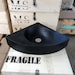 Black Basalt Corner Sink – Wall Mounted Triangle Bathroom Sink for ...