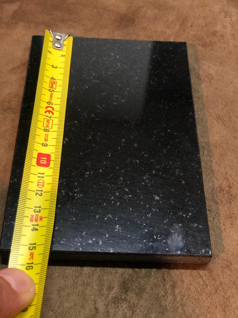 Black Granite Marble Sample: Handmade Stone Tile for DIY Crafts (10 X ...