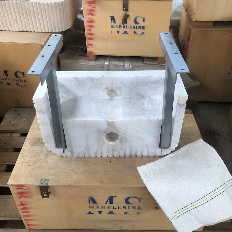 Steel Wall Mount Brackets for Sinks - Heavy Duty Support for Marble ...