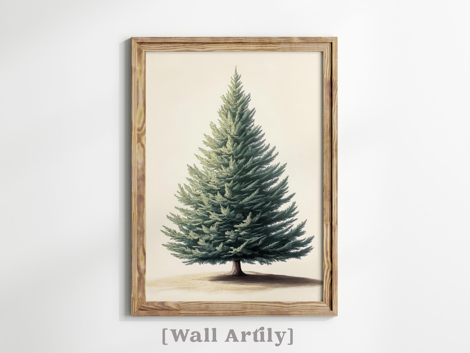 Pine Tree Printable Wall Art, Botanical Drawing, Light Academia ...
