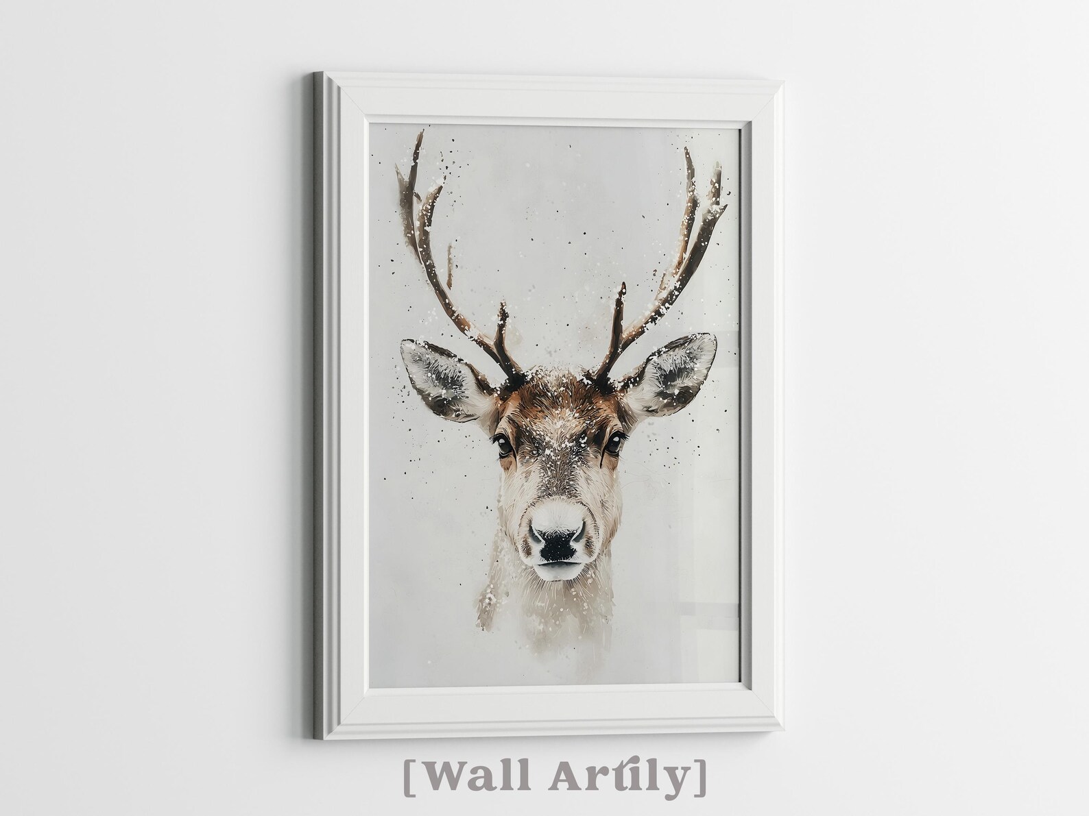 Watercolor Reindeer, Christmas Reindeer Art, Christmas Wall Art ...