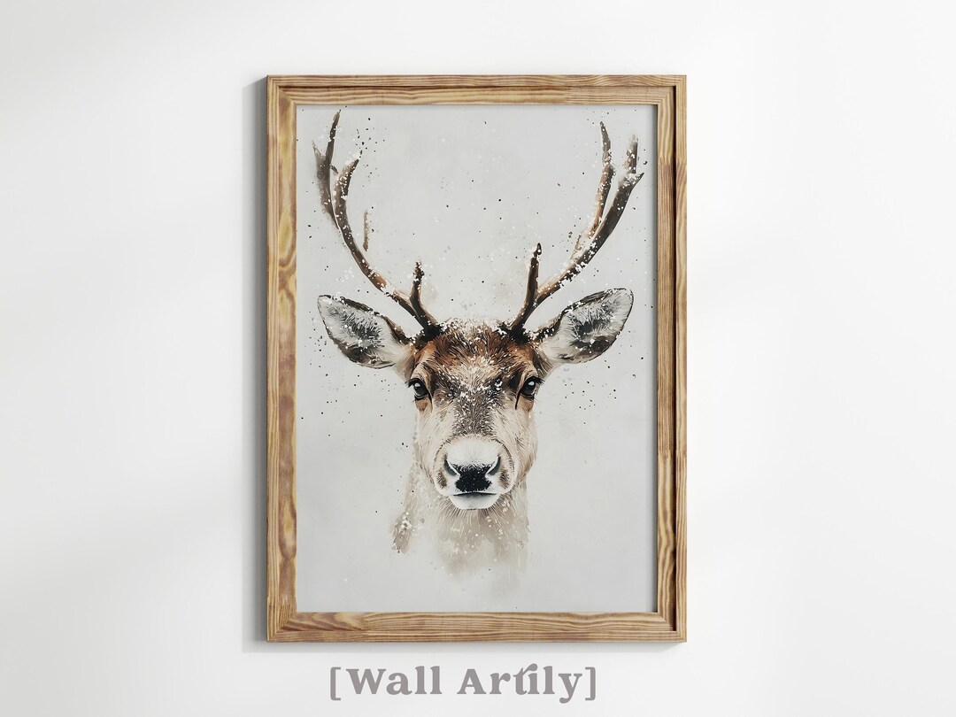 Watercolor Reindeer, Christmas Reindeer Art, Christmas Wall Art ...