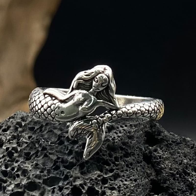 Silver Mermaid Ring - Etsy