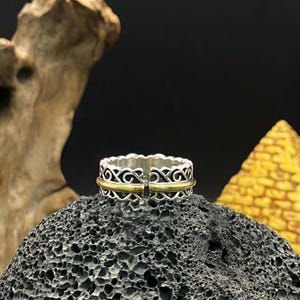 Retro Monkey King Gold Tightening Curse Open Ring Fashion Men and Women ...