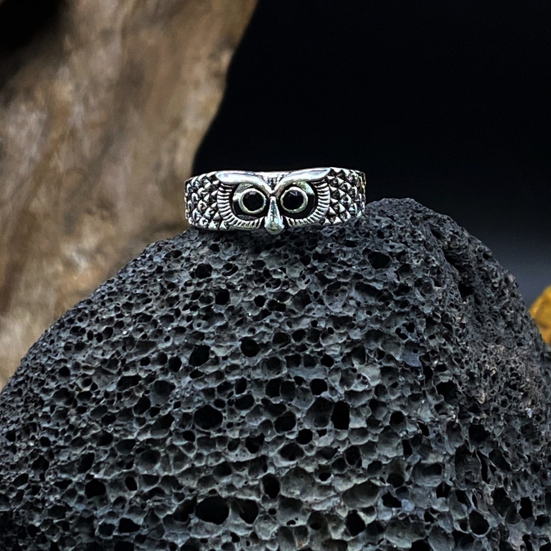 Retro Men's Owl Ring Trendy Personality Wild Opening Adjustable Size ...