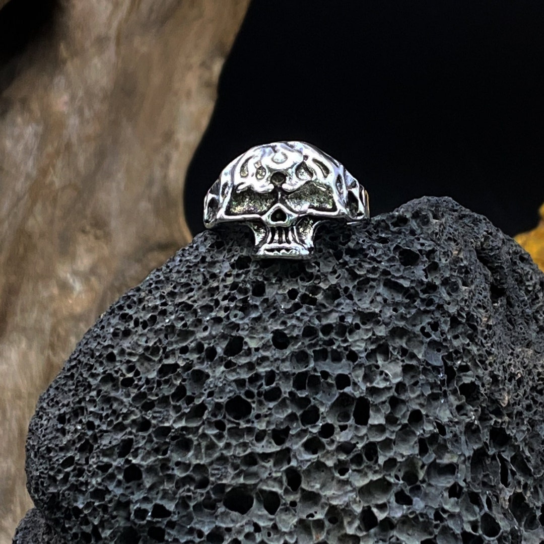 Men's Vintage Skull Ring Gothic Biker Rings for Men Women Punk ...