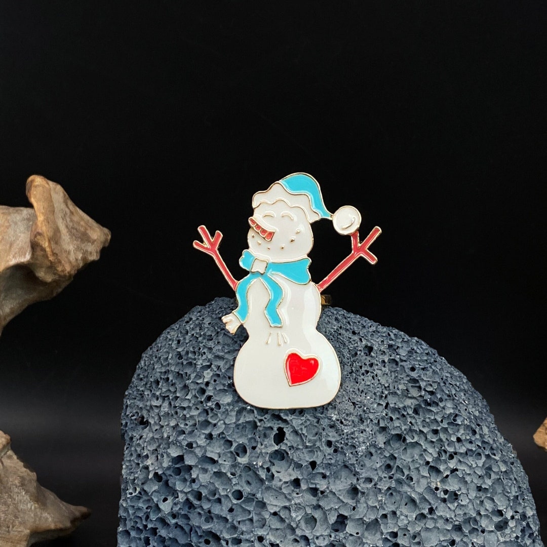 Christmas Snowman Ring Xmas Love Gold Ring for Man Female Party Decor ...