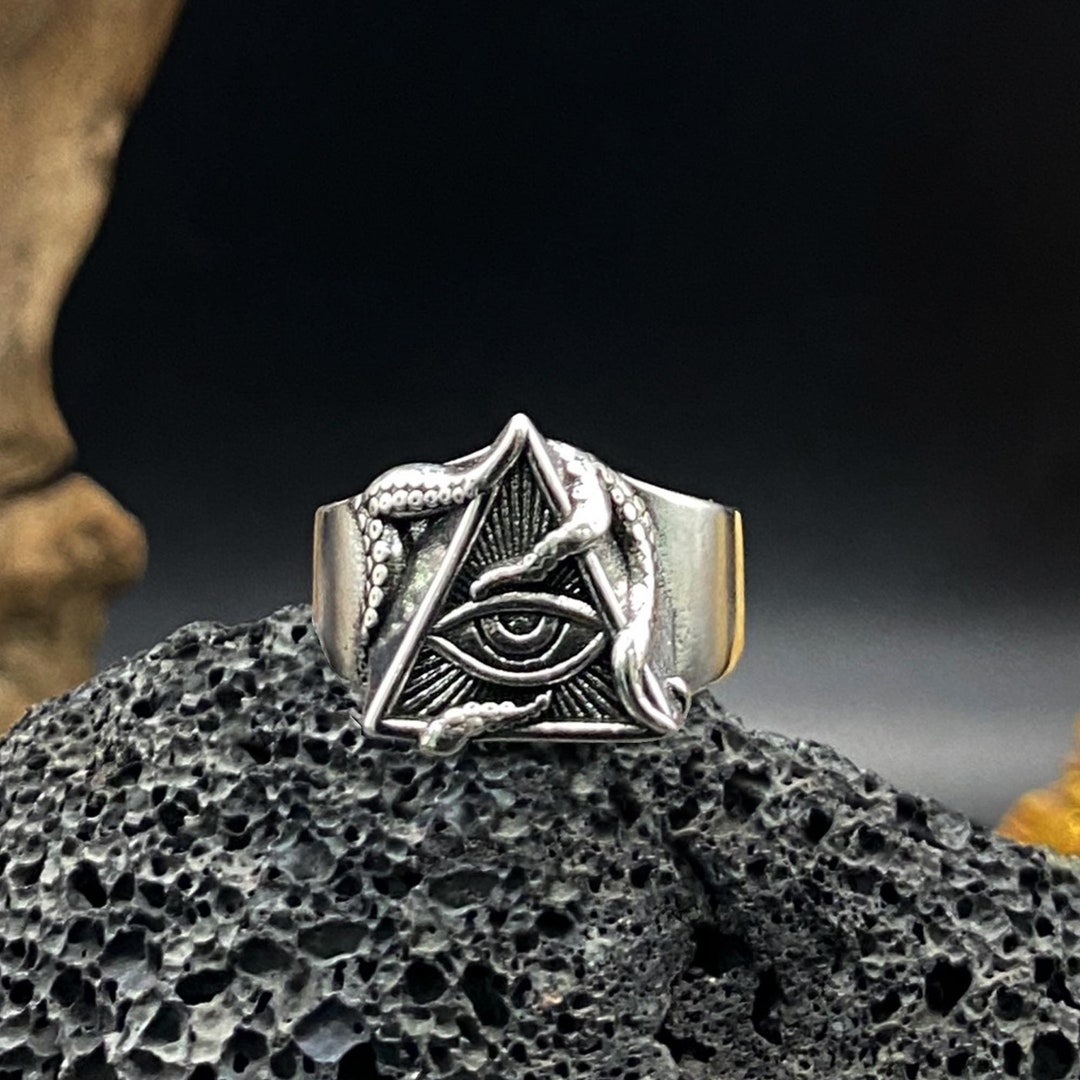 Vintage All Seeing Eye Ring: Punk Octopus Tentacle Copper Band - Etsy