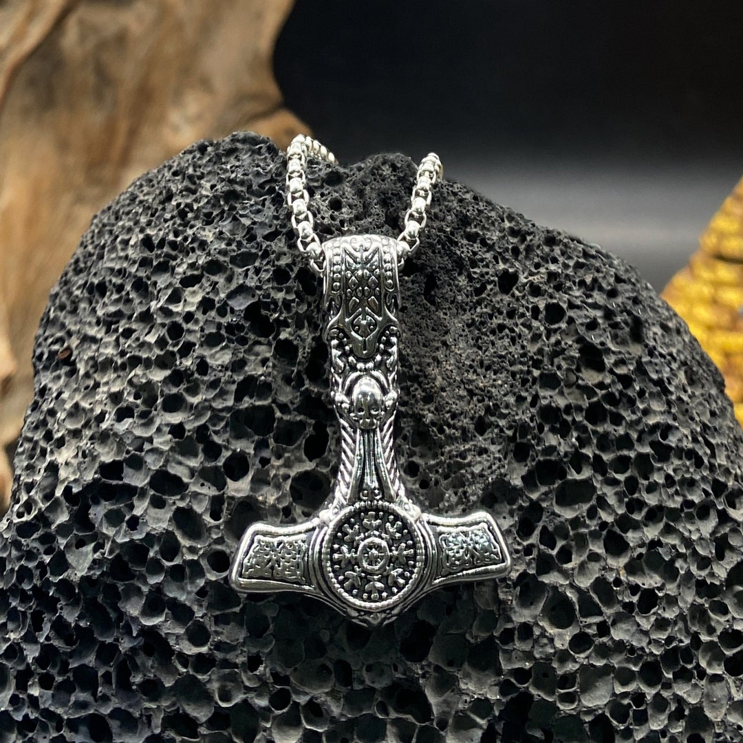 Nordic Viking Vintage Odin Thor's Hammer Pendant Hammer Necklace Trendy ...