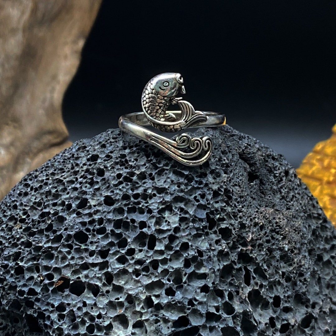 Vintage Carp Fish Ring Trendy Lady Different Occasion Accessories Gifts ...