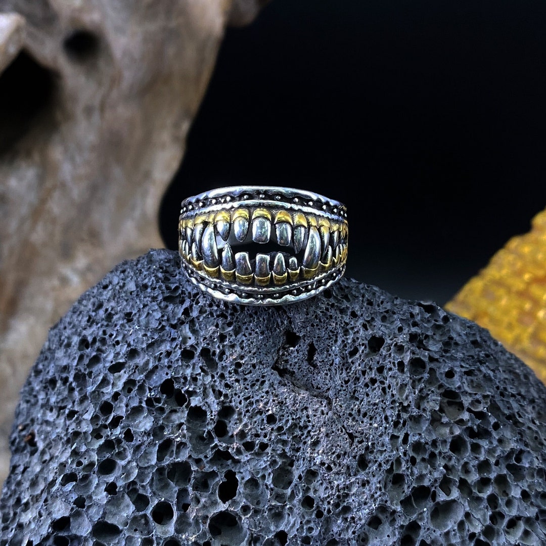 Vintage Silver Devil Tooth Ring: Copper Punk Hip Hop Jewelry - Etsy