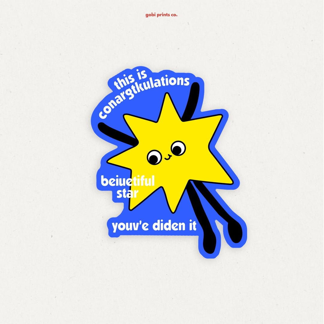 Congratulations! | Vinyl Sticker | Water Bottle Sticker | Funny Sticker ...