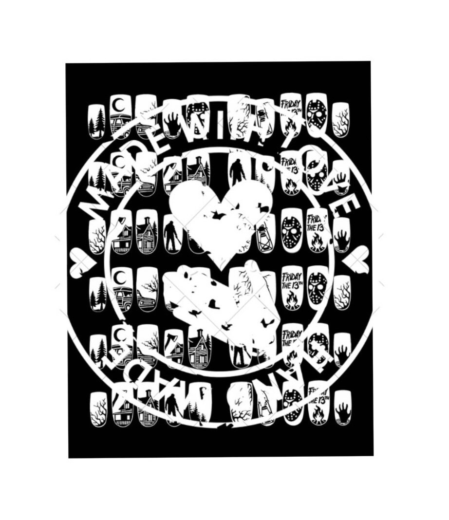 Friday the 13th Movie Themed Nail Decals for Cricut 8.5 X 11 Inches - Etsy