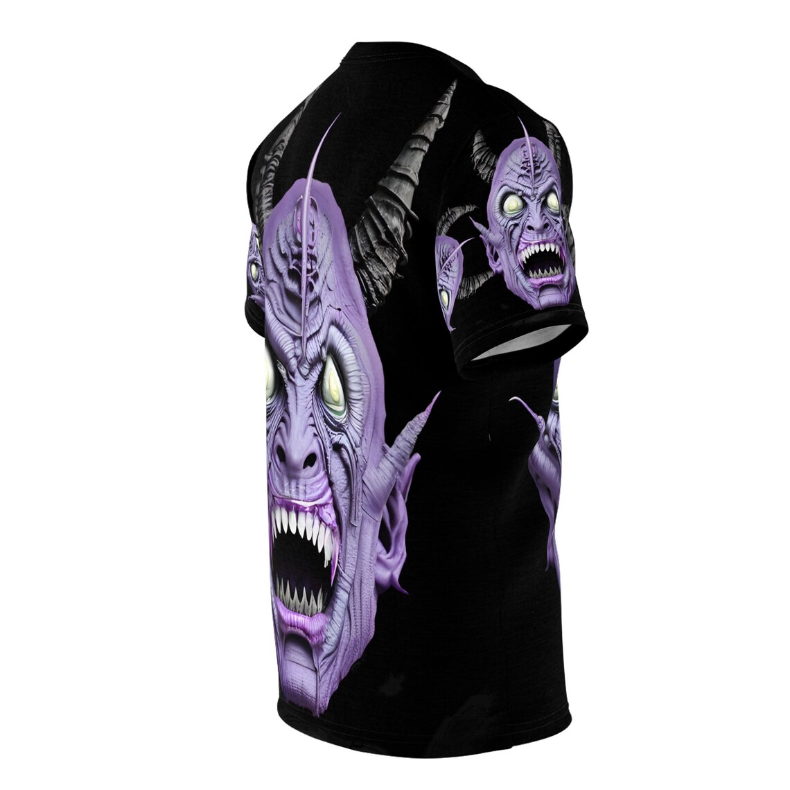 Purple Male Demon Spooky Halloween Unisex Polyester Tshirt - Etsy