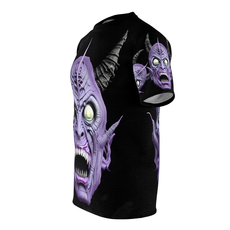 Purple Male Demon Spooky Halloween Unisex Polyester Tshirt - Etsy