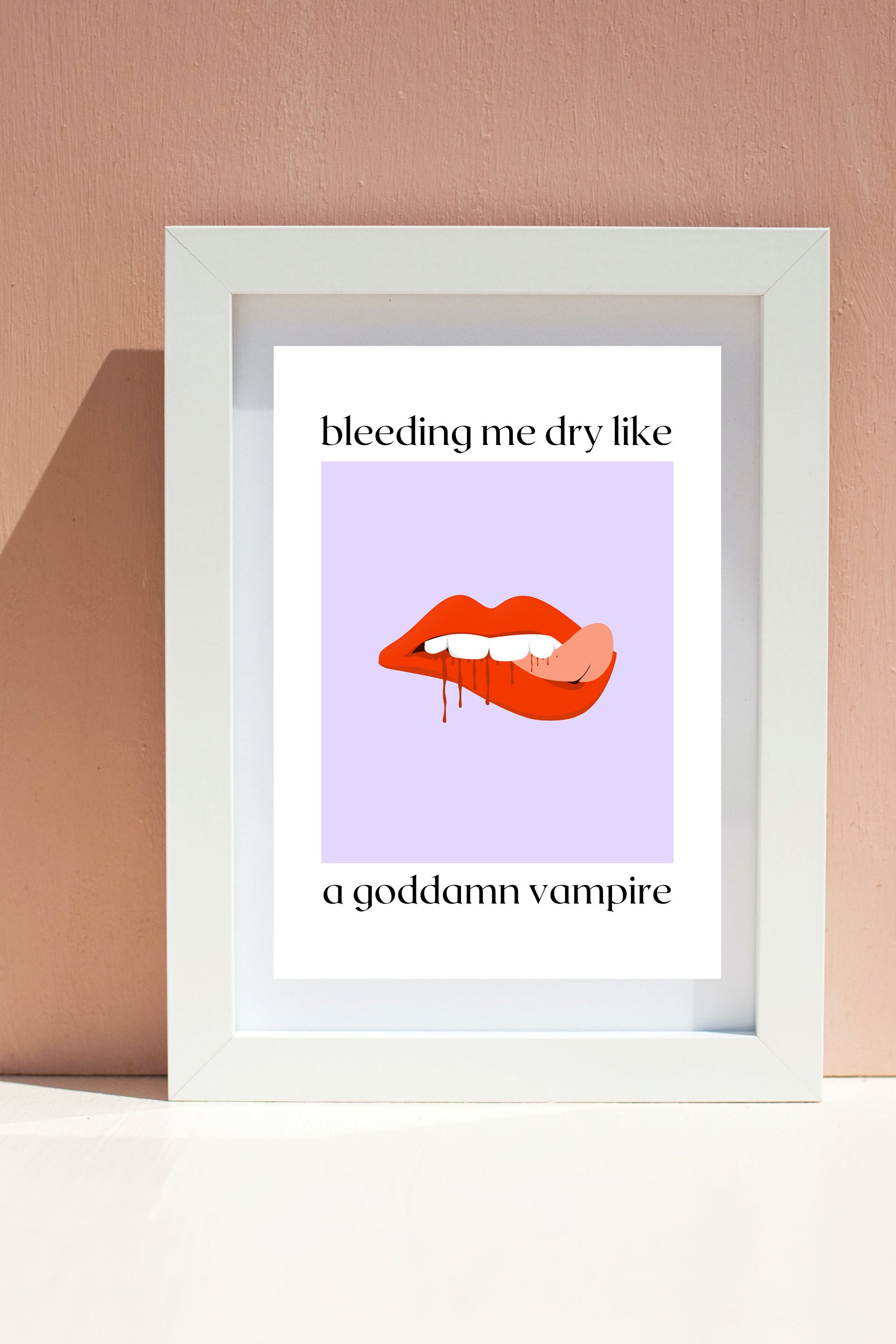 Olivia Rodrigo Inspired Vampire Lyrics Print, Bleeding Me Dry Olivia ...