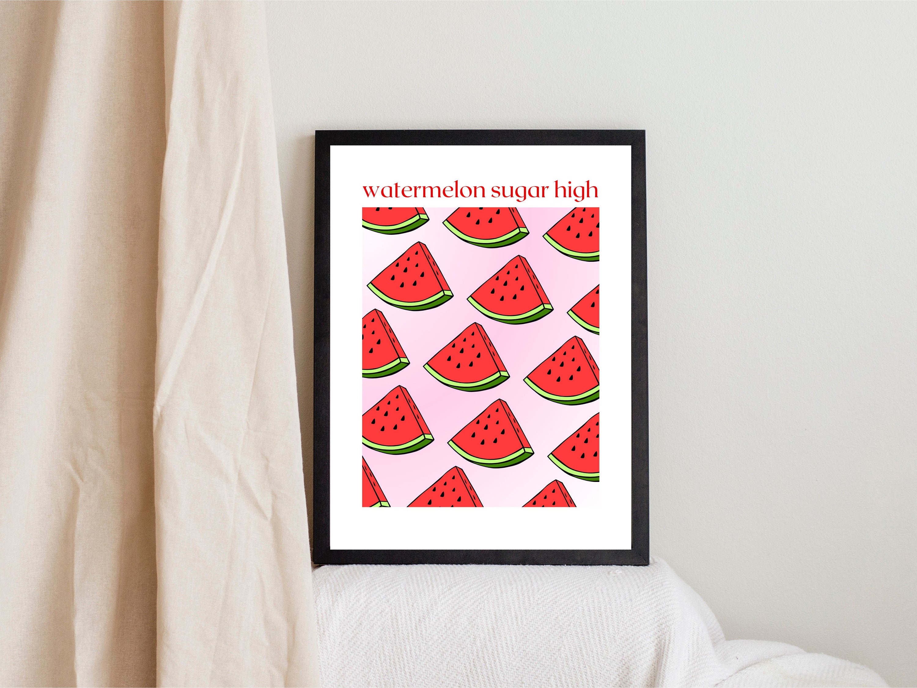 Harry Styles Print Watermelon Sugar High Lyrics Print Poster - Etsy