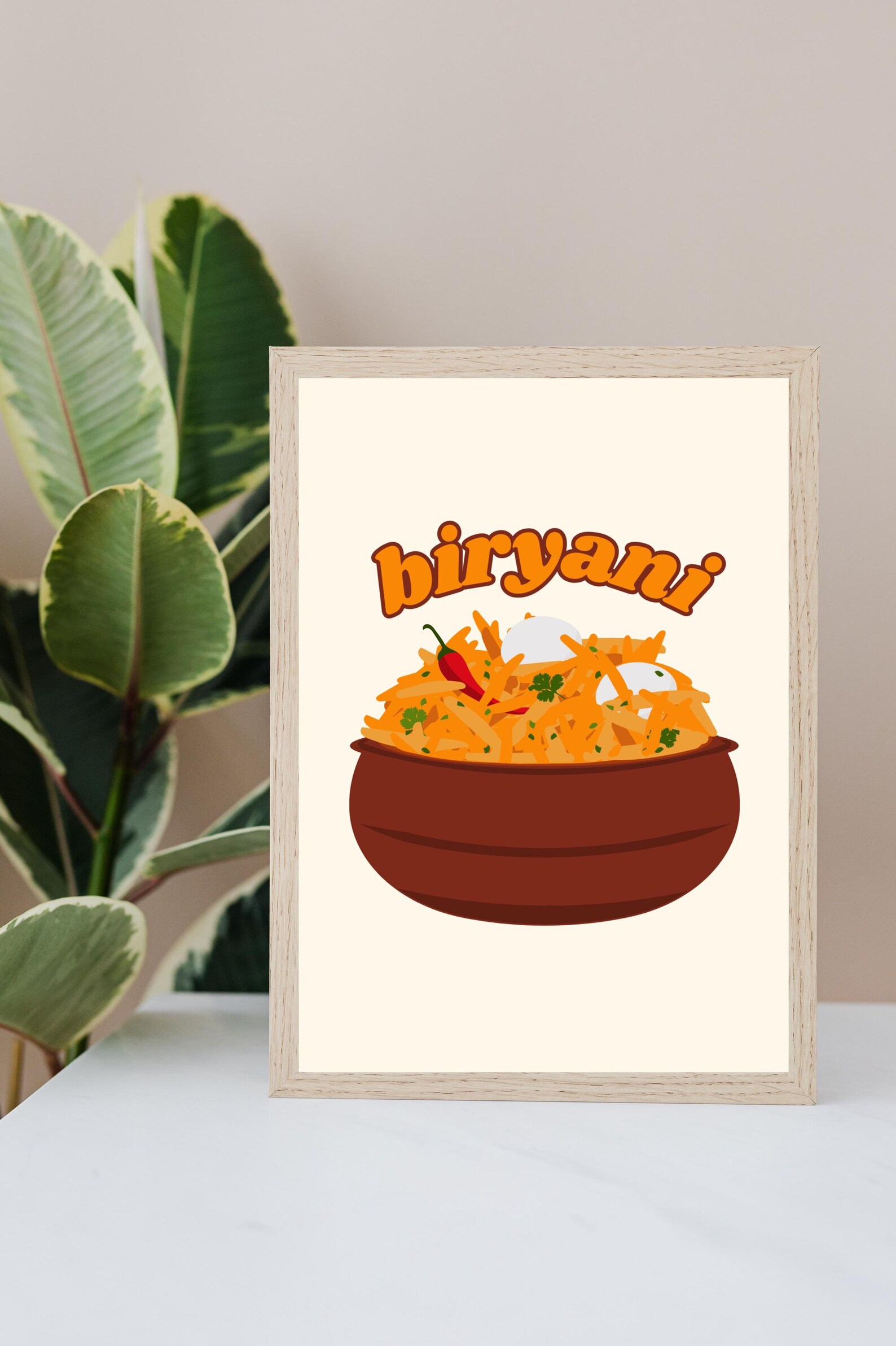 Biryani Poster, Indian Pakistani Bangladesh Biryani Food Print ...