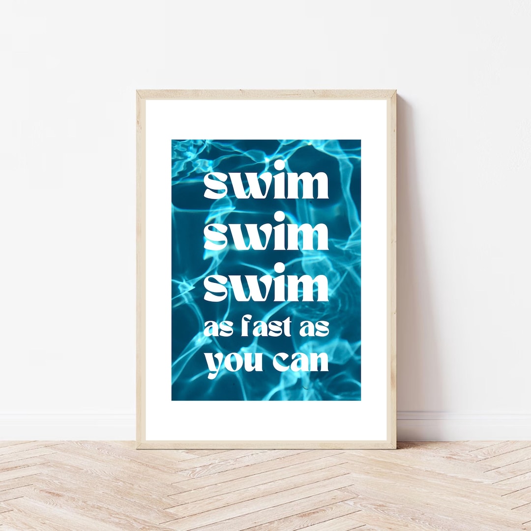 Renee Rapp 'swim' Lyrics Poster: Blue Wall Art Print - Etsy