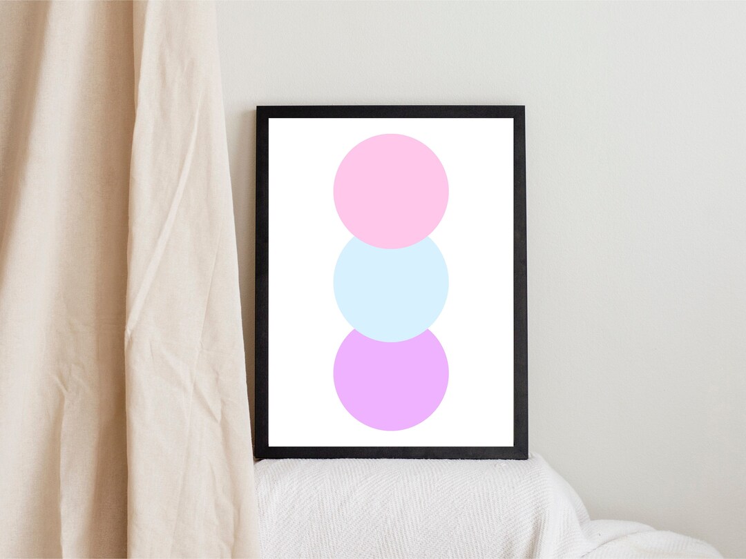 Circle Overlap Pattern Aesthetic Art Print Abstract Circular - Etsy