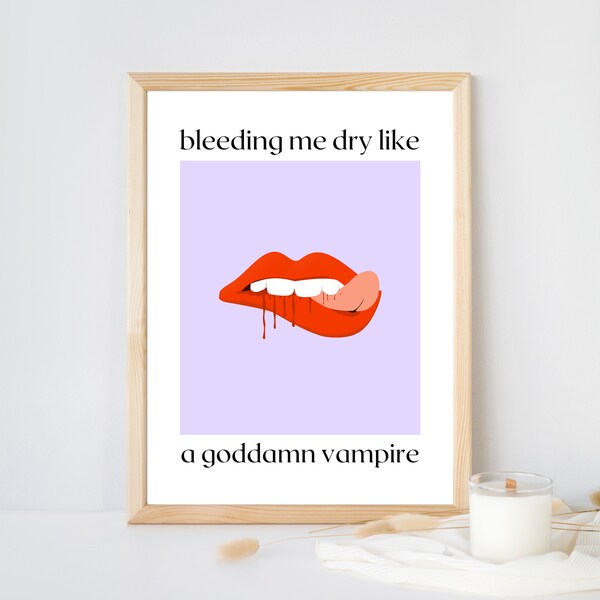 Olivia Rodrigo Vampire Poster - Etsy