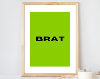 Poster Album, Brat, Charli Xcx ,digital Print - Etsy