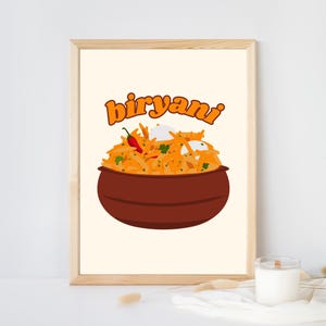 Biryani Poster, Indian Pakistani Bangladesh Biryani Food Print ...