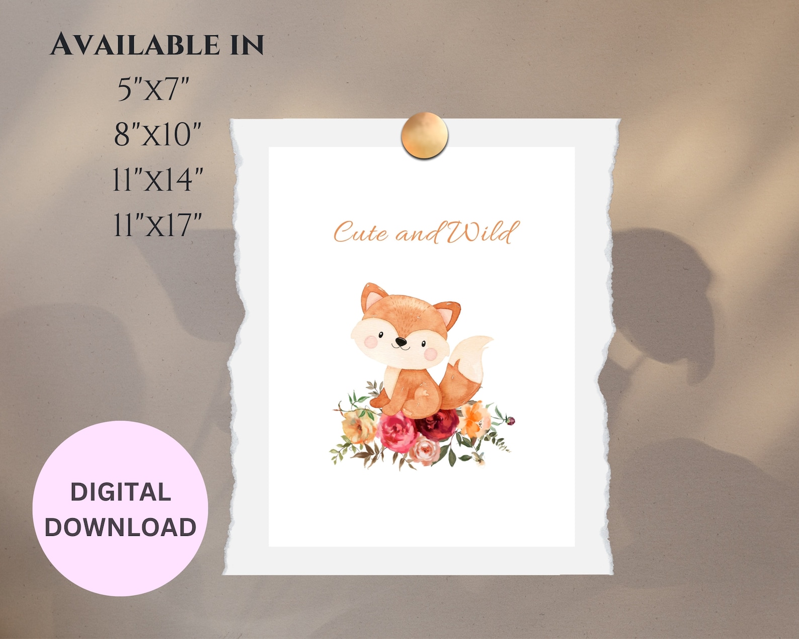 Foxy Garden Delight Digital Wall Art - Etsy
