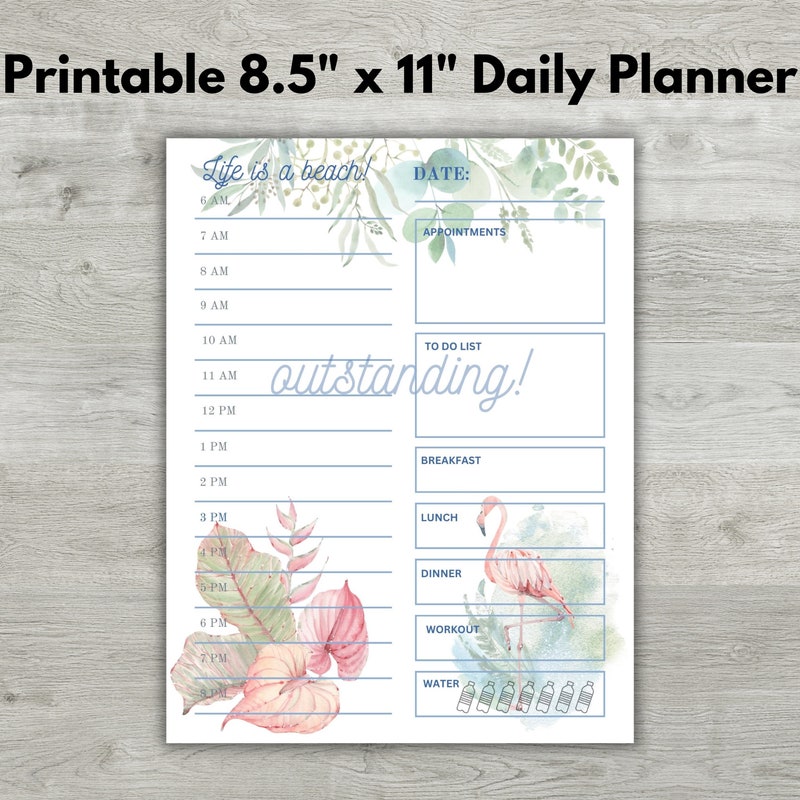 Flamingo Planner - Etsy