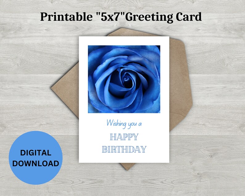 Happy Birthday Printable Greeting Card - Etsy