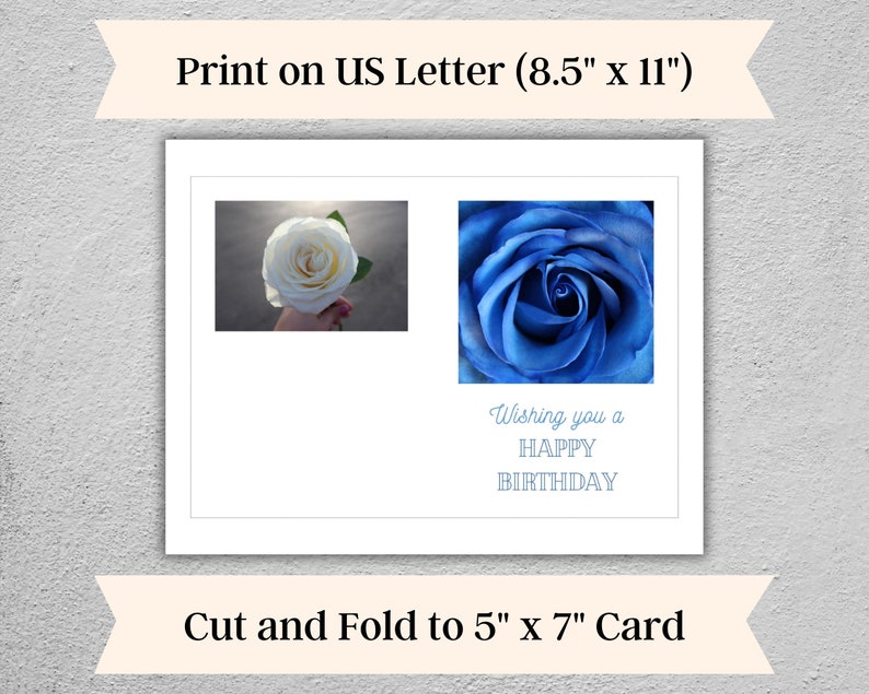 Happy Birthday Printable Greeting Card - Etsy