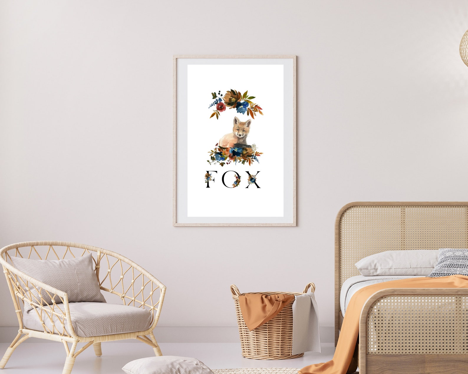 Whimsical Wonders: Baby Fox Among the Flowers - Etsy