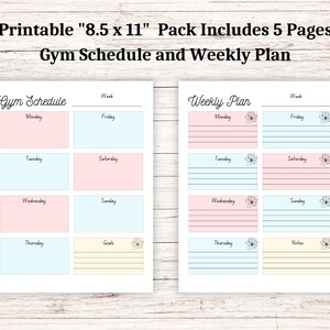 Daily and Weekly Health and Fitness Printable Digital Planner - Etsy