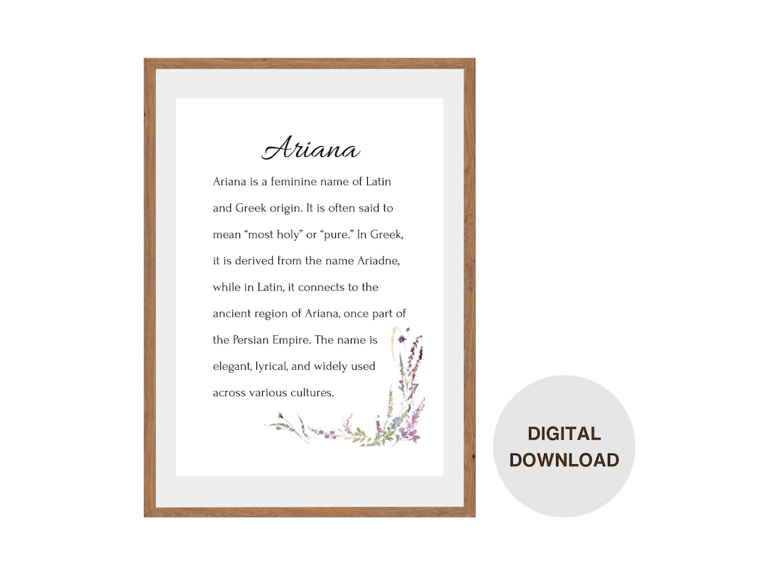 Ariana: Pure as Light, Strong as Stars - Etsy