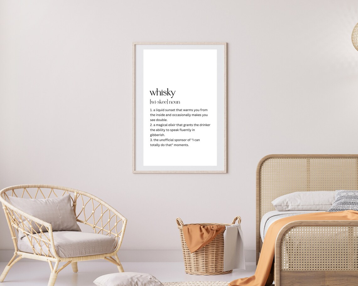 Whisky Definition Elixir Whimsy Humorous Wall Art - Etsy