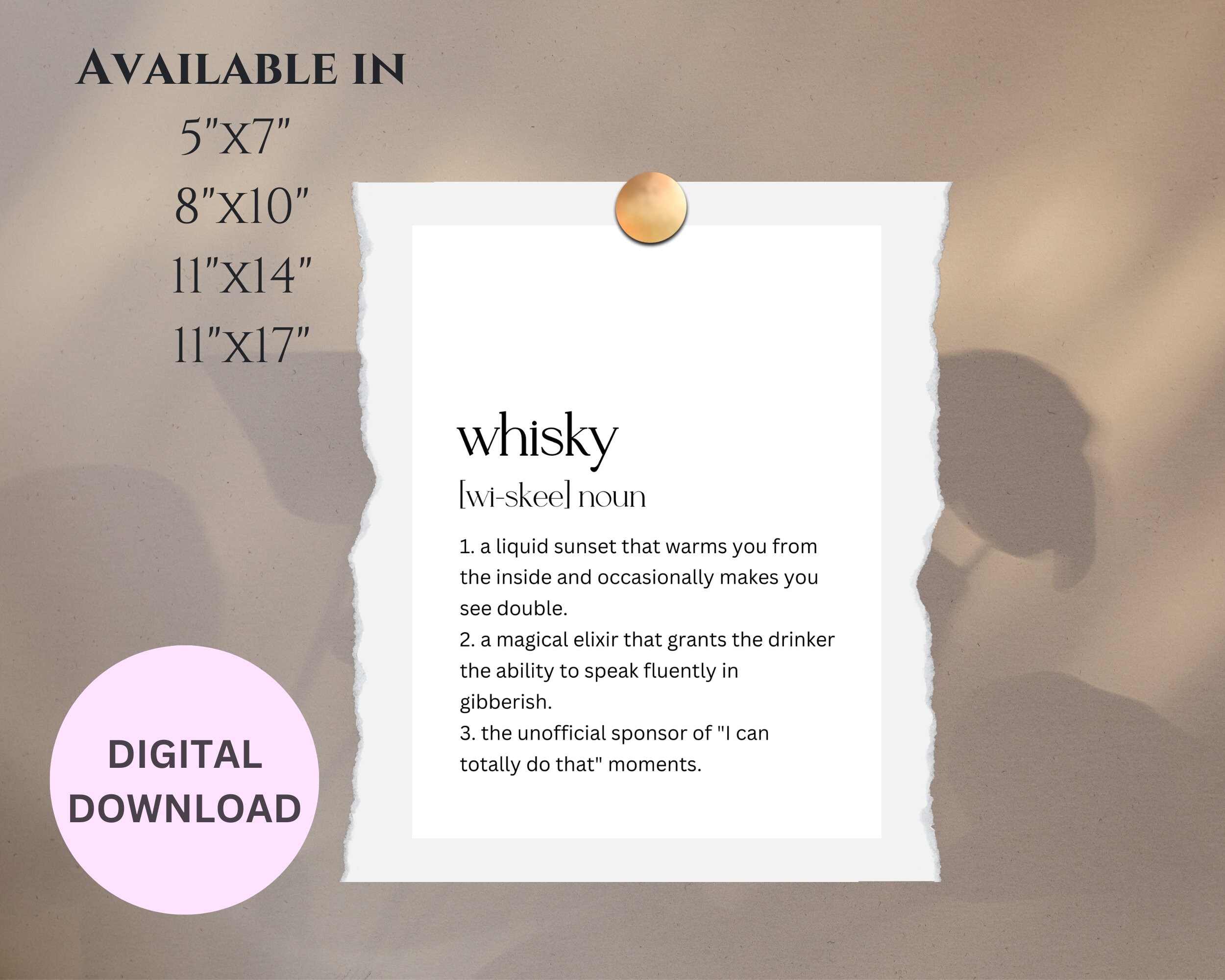 Whisky Definition Elixir Whimsy Humorous Wall Art - Etsy