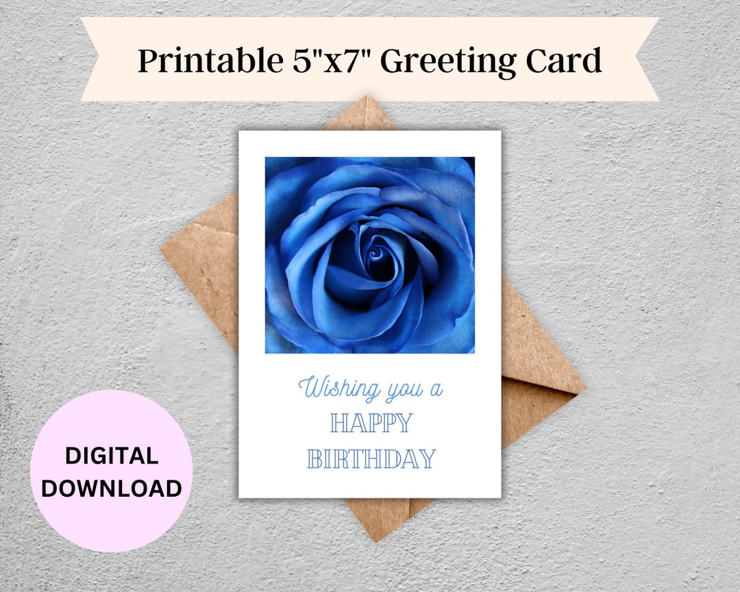 Happy Birthday Printable Greeting Card - Etsy