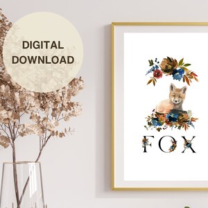 Whimsical Wonders: Baby Fox Among the Flowers - Etsy