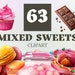 Mixed Sweets Clipart Pack, Transparent Background Clipart, Sweets ...