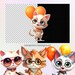 Cute Cats Clipart Bundle, Transparent Background Clipart, Baby Cats ...