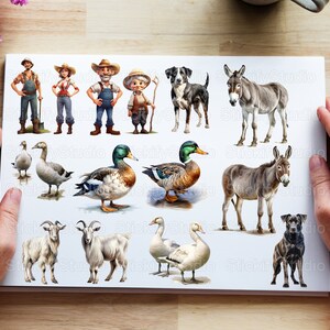 Farm Animals Clipart Bundle, Farm Transparent Clipart, Farm Bundle ...