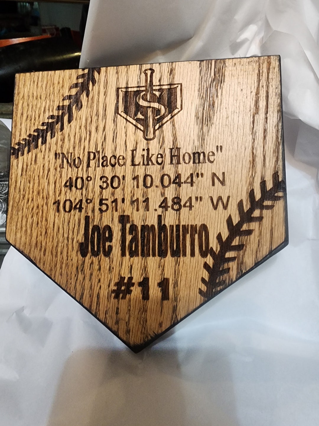 6 Personalized Home Plate Plaques - Etsy