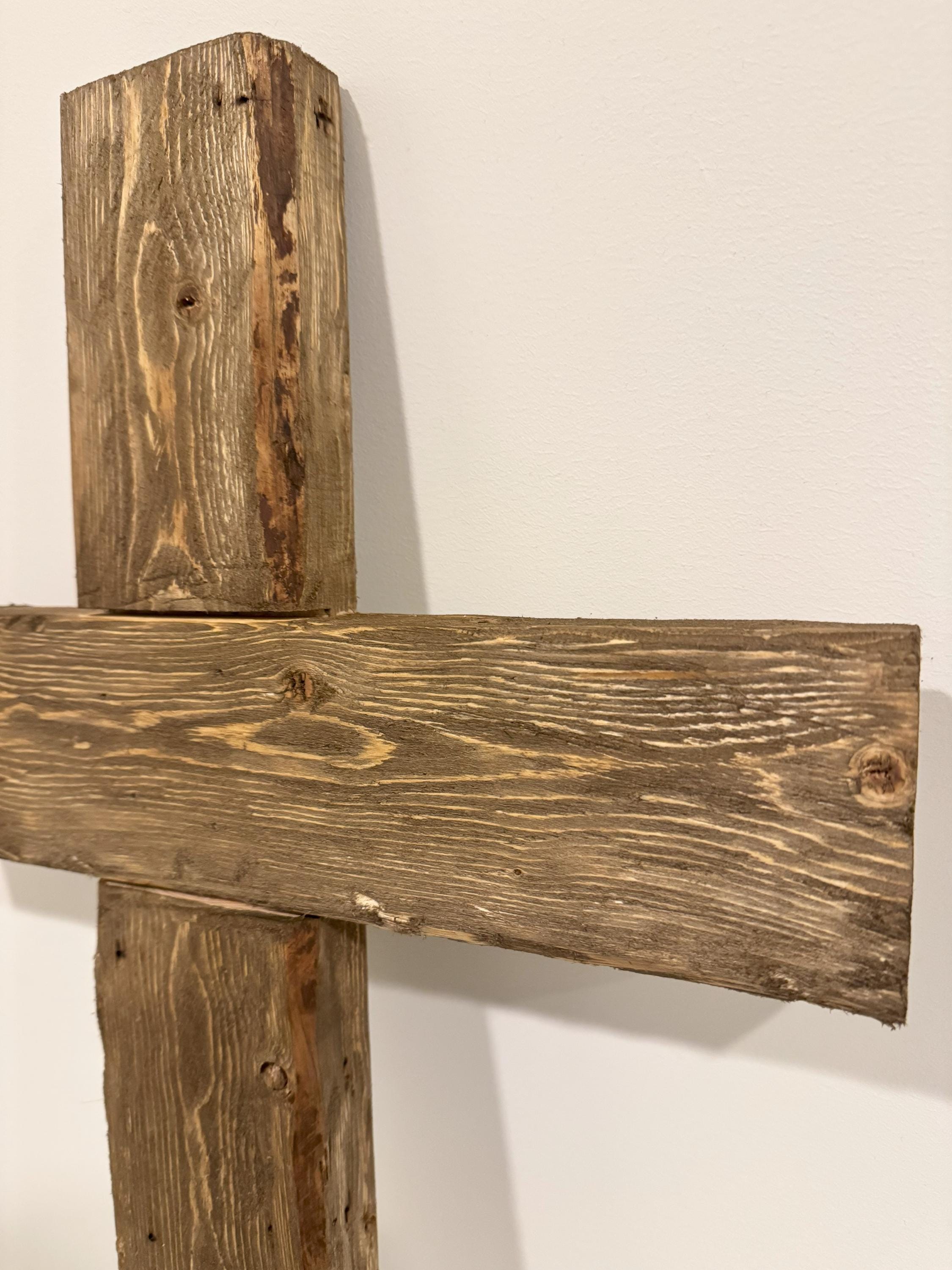 Rustic Wooden Easter Cross – Distressed Pine 2x4 Wall or Yard Decor ...