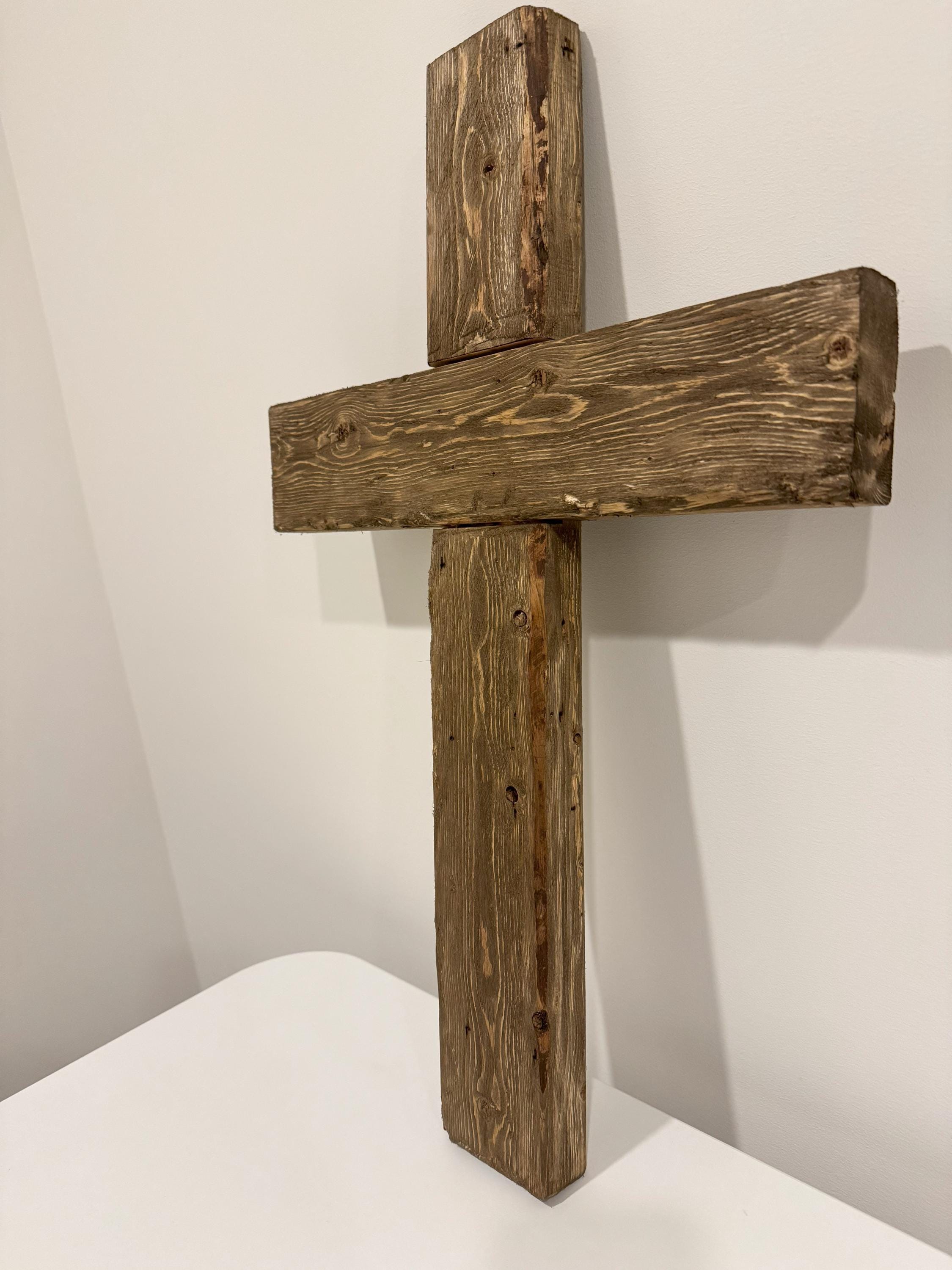 Rustic Wooden Easter Cross – Distressed Pine 2x4 Wall or Yard Decor ...