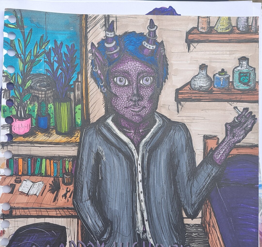 Custom Hand Drawn Dnd/fantasy Character - Etsy