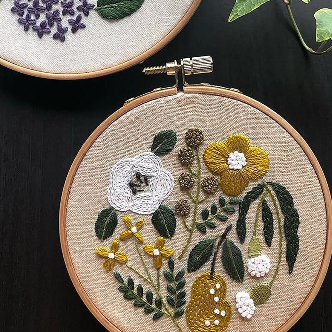 Embroidery DIY Kit Cute Flower Pattern for Beginners and Kids Handmade ...