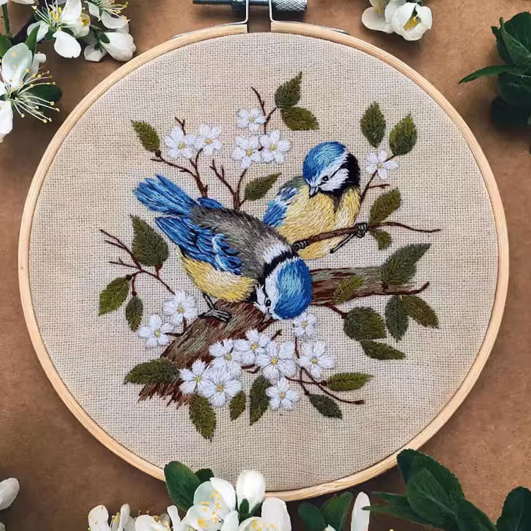 Birds Embroidery Kit: Modern Needlecraft, Beginner DIY - Etsy