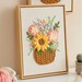 Poke Embroidery DIY Kit Embroidery Flower Basket Painting for Beginners ...