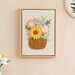 Poke Embroidery DIY Kit Embroidery Flower Basket Painting for Beginners ...
