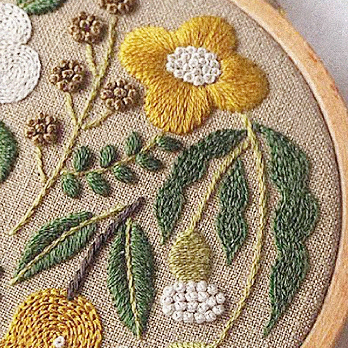 Embroidery DIY Kit Cute Flower Pattern for Beginners and Kids Handmade ...